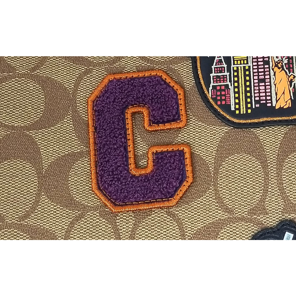 Coach Women's Ellie File Bag (Signature Canvas - Disco Patches - Khaki)