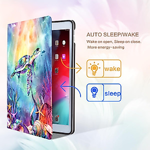 Lokigo New iPad 10.2 Case for iPad 9th Generation Case/iPad 8th Gen/iPad 7th Gen 10.2 Inch iPadCase for Kids Multi-Angles Viewing iPad Cover 9th Generation Case,Turtle