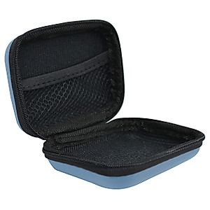 Teak Tuning Fingerboard Travel Carry Case, Mini - Hard Protective Shell, Blue Exterior, Black Interior - 4.5" x 3" x 1.5"