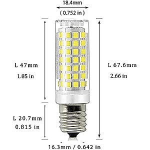 Microwave Oven Appliance 8W E17 LED Bulb (75W Halogen Bulb Equivalent) Dimmable Ceramic Body Appliance Bulb Microwave Oven Light Bulb (2-Pack, Daylight White 6000K)