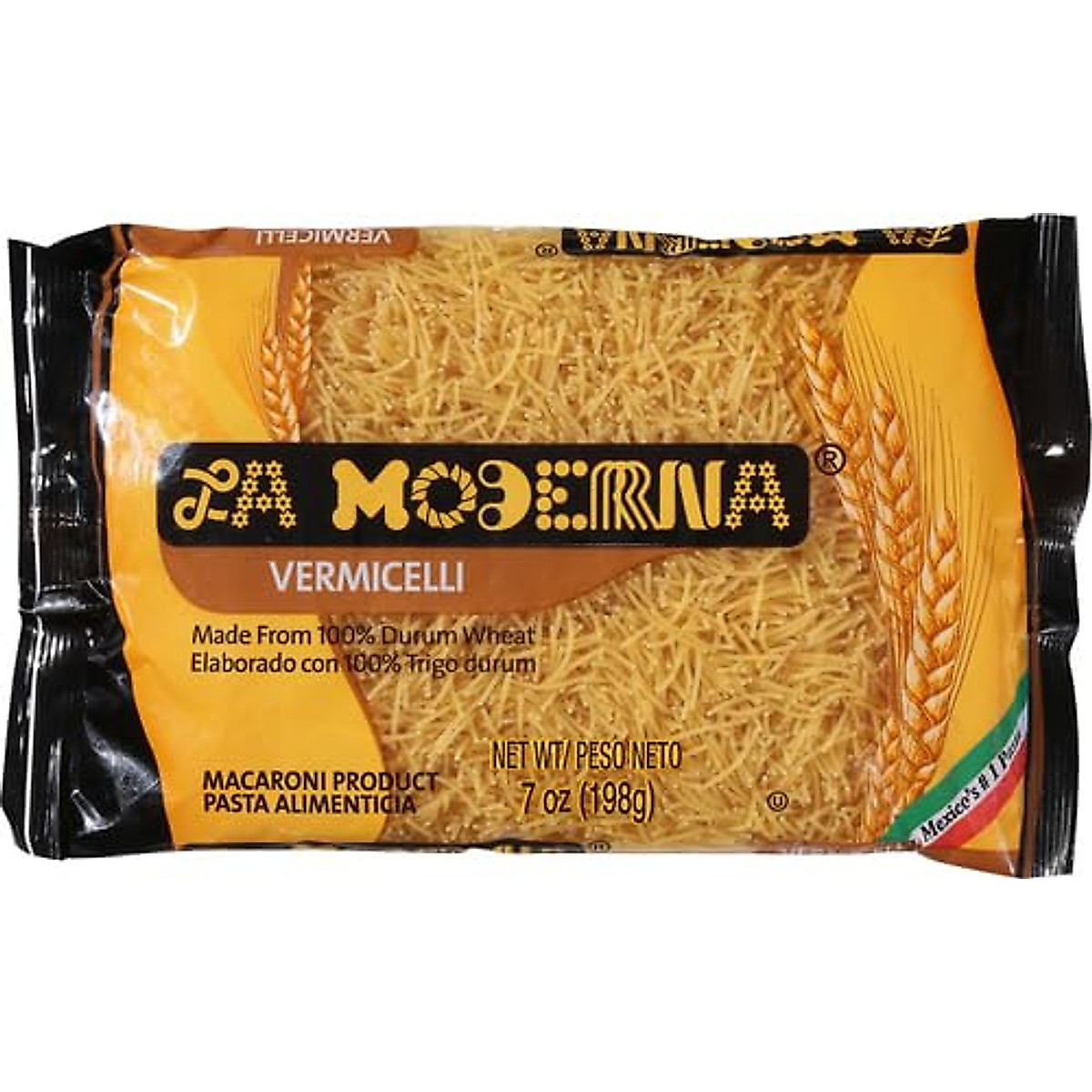 La Moderna Vermicelli Pasta, Noodles, Durum Wheat, Protein, Fiber, Vitamins, 7 Oz