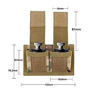 Double Speedloader Pouch Belt Clip Holder Case Carrier Fits 5 & 6 Shot Speed Loaders (2 Packs Camo)