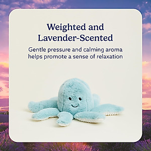 warmies Microwavable & Weighted Stuffed Animals, Octopus - Heated Stuffed Animal Plushie for Warmth & Comfort - Cute Soft Plush Toys for Adults & Children (Boys, Girls, Babies & Toddlers)