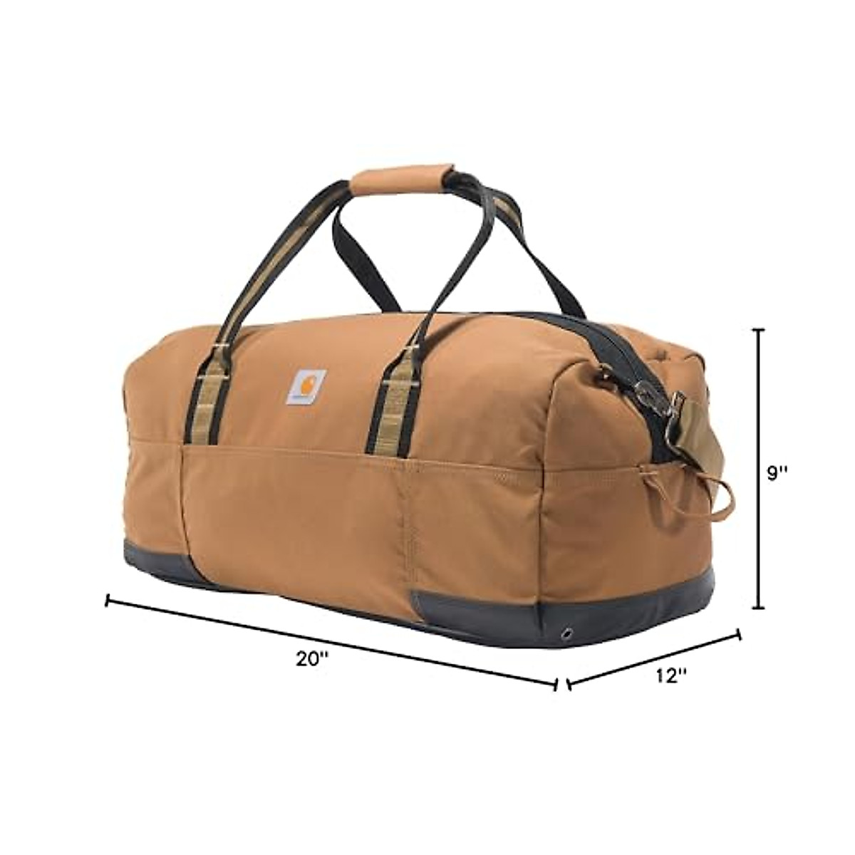 Carhartt Essential Classic Duffel, Heavy-Duty Gear Bag for Jobsite, Gym, & Travel, Brown, 35L