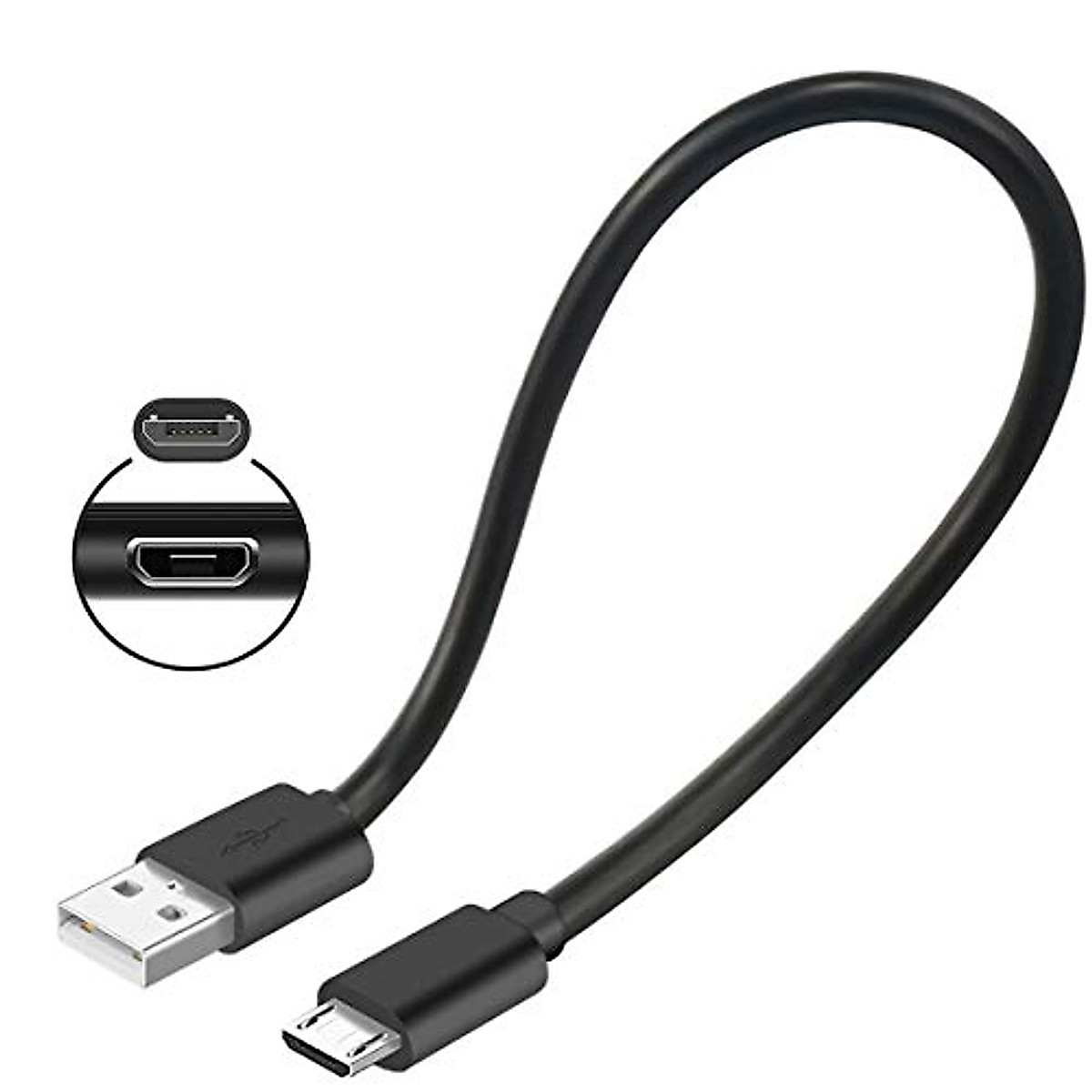 Short Micro USB Cable,Android Charger Compatible with Fire Stick,Roku Stick,PS4,Xbox,Fast Charging Cord Compatible with Kindle Tablet,Bose SoundLink Speaker,Chromecast,Computer Phone,Power Bank,8 inch