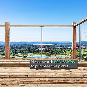 Deck Man T316-Stainless Steel Adjustable Angle 1/8" Cable Railing Kit/Hardware for Wood Post，Marine Grade (30 Pack)