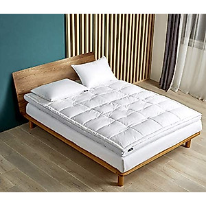 Serta 2-Inch Feather and Down Fiber Top Feather Bed, King, White