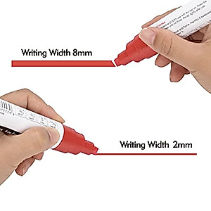 ZEYAR Paint Markers, Jumbo size, Chisel Point, Premium Waterproof & Smear Proof Ink, Aluminum Barrel, Great on Plastic, Wood, Rock, Metal and Glass for Permanent Marking (1 Black & 2 White)