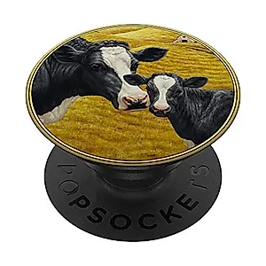 Holstein Cow and Cute Calf