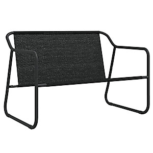 Patio Benches 2-Seater Patio Bench with Cushion Anthracite Steel,2Seater Outdoor Patio Bench with Comfortable Cushions and UVResistant Textilene for Gardens and Terraces Outdoor Furniture & Accessorie
