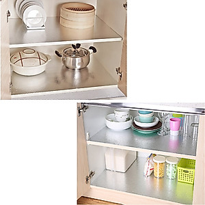 REDODECO Bestevers Kitchen Waterproof Aluminum foil Stickers Anti Greasy Counter Top Peel Stick Wall Decal, 15.8inch x 79inch