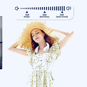 Portable Neck Fan, Upgraded Personal Wearable Air Conditioner Bladeless Fan, Hands Free Semiconductor Chip Cooling Fan,Headphone Design with 4000mAh Battery 3 Speed Mode LED Display for Home/ Office/ Travel