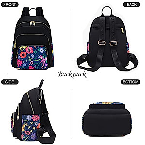 SVRVGV Nylon Backpacks for Women Casual Fashion Backpacks Purse Travel Rucksack Daypack for Girl Student