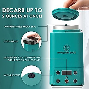 Decarboxylator Machine For Herbs- Decarb Box with Smell Proof Canister. Decarb Machine Magically Activates Herbs for Infusion of Butters, OIls and Tinctures - Odorless and Easy To Use- eBook Included!
