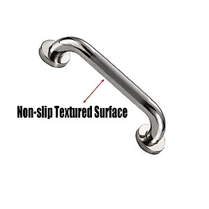 12 Inch Stainless Steel Chrome Shower Grab Bar, ZUEXT Bathroom Balance Bar, Safety Hand Rail Support, Handicap Elderly Injury Senior Bath Assist Handle