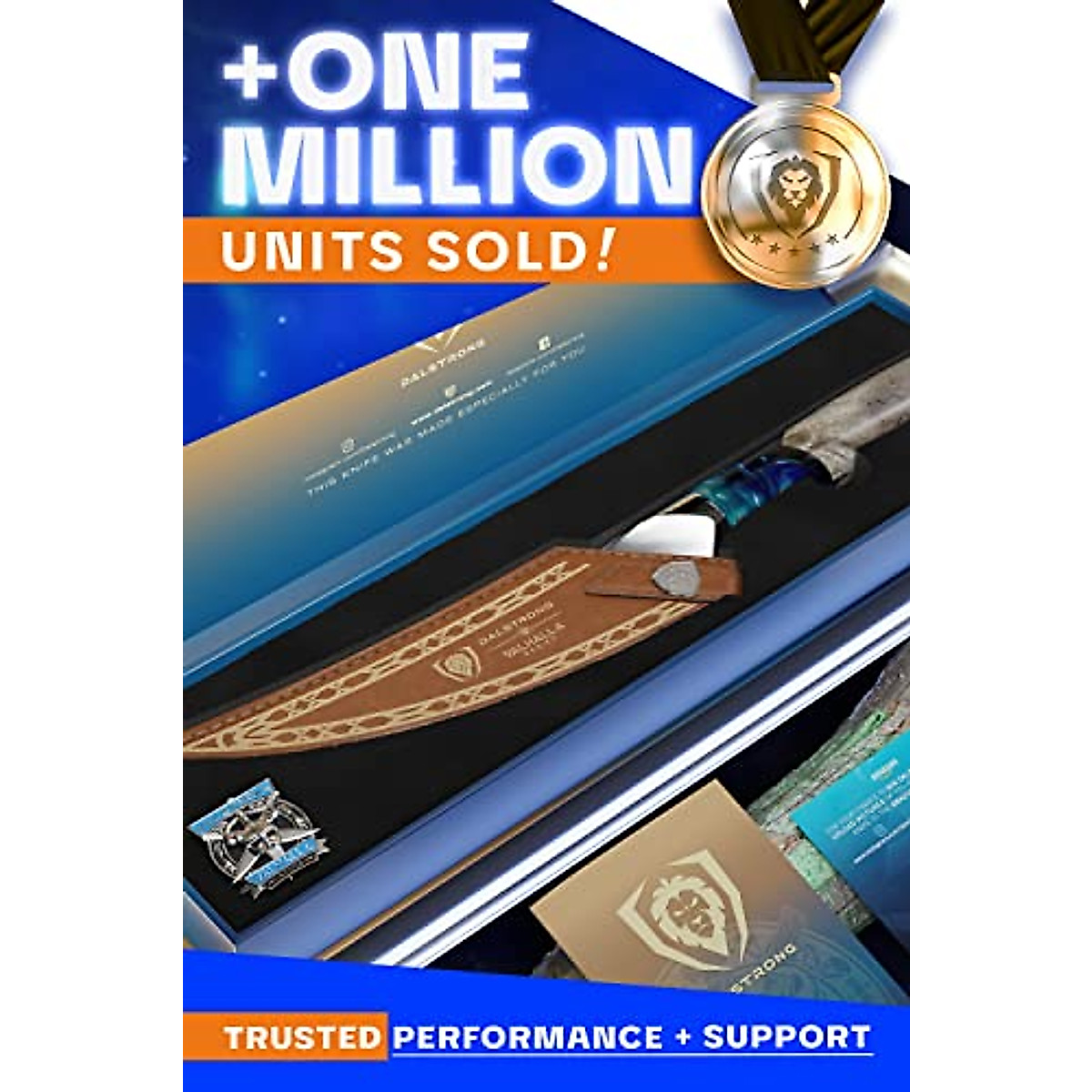 Dalstrong Fillet Knife - 6.5 inch - Valhalla Series - 9CR18MOV HC Steel - Celestial Resin & Wood Handle - Meat Cutting, Carving, Bone, Trimming, Deboning - Leather Sheath Included