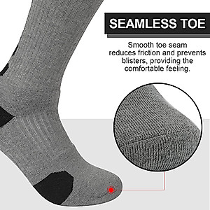 boruizhen Men's Athletic Crew Socks basketball Socks Sport Compression Cushion Socks for Running and Training (6 Pairs)