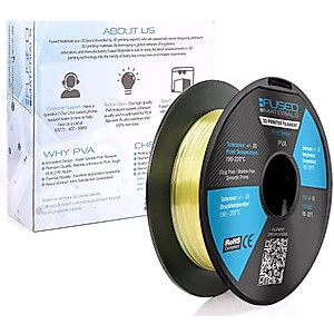 Fused Materials PVA 3D Printer Filament, 1.75mm, 0.5kg roll