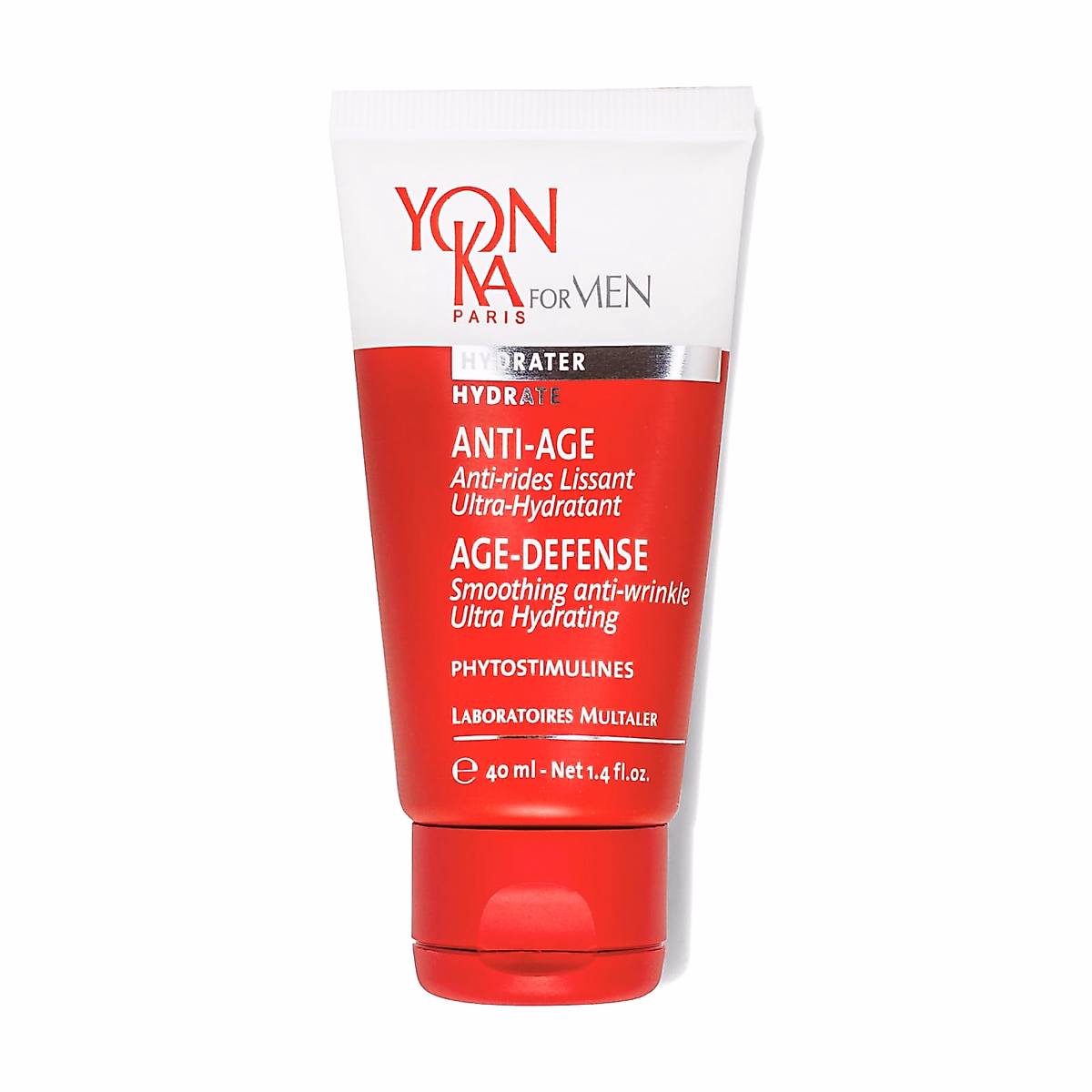 Yon-Ka Mens Age Defense Moisturizer (40ml) Anti-Aging Daily Face Lotion for Dry and Mature Skin, Prevent Wrinkles with Nutrient Rich Creme