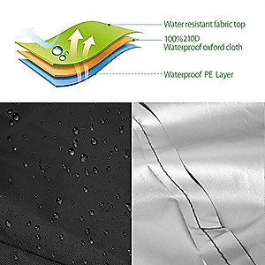 BullStar Patio Round Daybed Cover 90 Inch, Outdoor Garden Furniture Cover Heavy Duty Oxford Fabric Day Bed Sofa Cover Waterproof UV & Weather Resistant