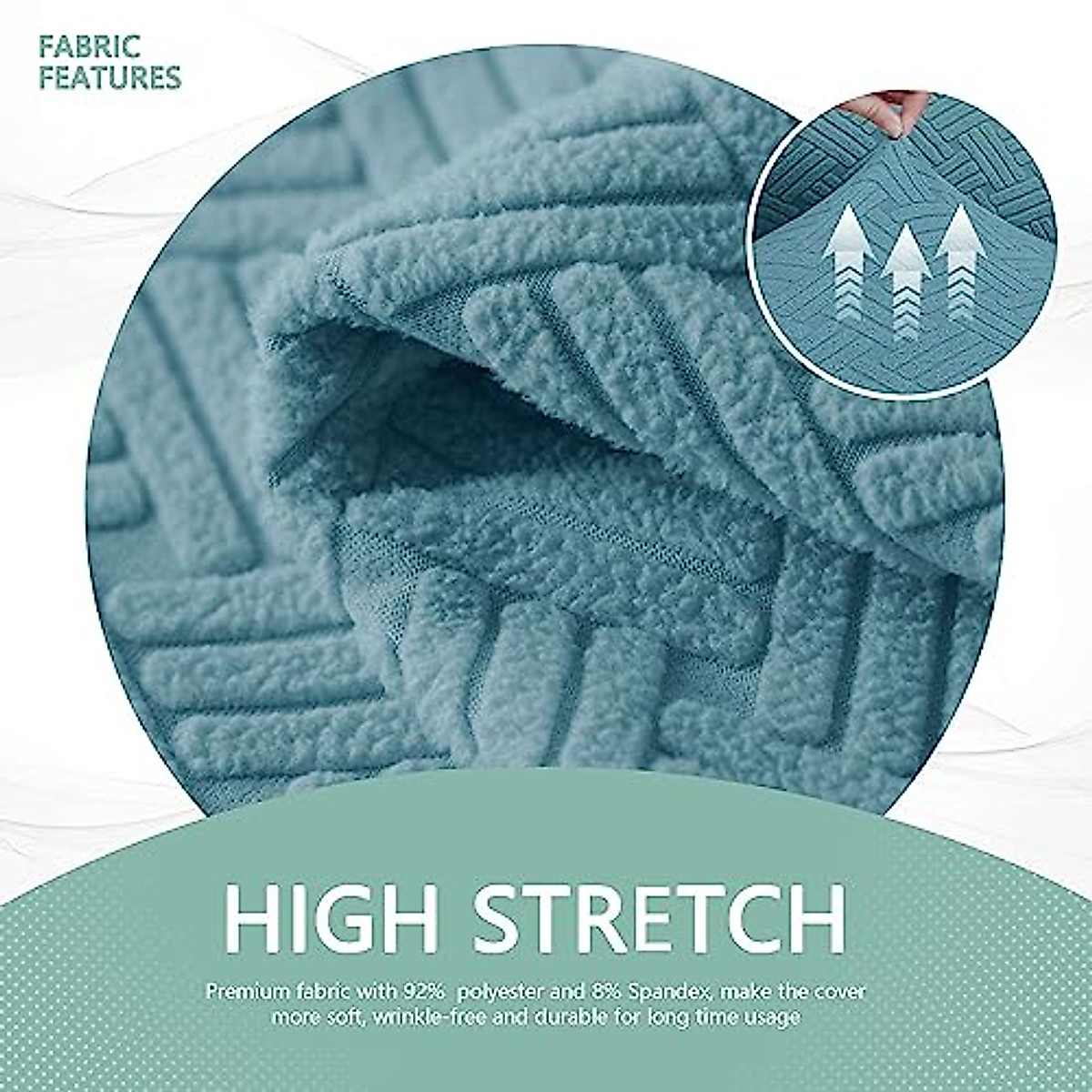 ZYHALOUK Armrest Covers for Sofa, Set of 2 Stretch Spandex Arm Covers for Chairs Couch Sofa Armchair Slipcovers for Recliner Sofa Armchair Cover Chair Arm Protectors for Dogs Cats Pet-E