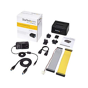 StarTech.com Dual-Bay USB 3.0 to SATA and IDE Hard Drive Docking Station, USB Hard Drive Dock, External 2.5/3.5" SATA III/IDE, SSD/HDD Docking Station, Hot-Swap Drive Bays, Top-Loading (UNIDOCKU33)