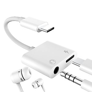 USB C to 3.5mm Audio Adapter Headphone AUX Dongle Jack USBC Type DAC Android Earbud Earphone Connector Compatible for Samsung Galaxy Apple iPhone15 Pro Max Plus iPad 10、Air4/5、Mini6、12.9 LG Splitter
