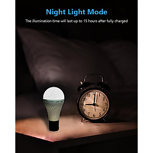 USB Rechargeable Light Bulb Auto On Off Light Bulbs, 4 Light Modes, 1500mAh Rechargeable LED Camping Lights for Camping, Hiking, Emergency, Backpacking, Fishing, 2 Packs