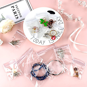 160 Pieces Self Seal Jewelry PVC Bags Plastic Anti Tarnish Jewelry Storage Bags Clear Jewelry Organizer Bag Jewelry Pouches Small Zipper Bags for Holding Earring Ring Necklace Jewelry, 5 Sizes