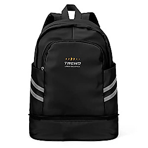 Gym Backpack for Women with Shoes Compartment & Wet Pocket,Travel Backpack Waterproof, Black Backpack