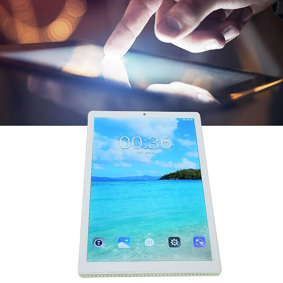 ciciglow S60 Android Tablet, 5G WiFi Tablet, 4G Calling Tablet, 10.1 Inch FHD Screen, Efficient Octa Core Processor, 6GB RAM 128GB ROM, 5MP+8MP Camera, 6000mAh (Green)