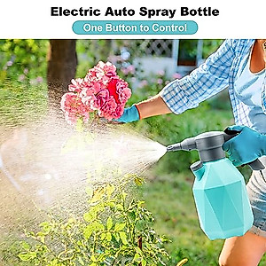 0.8 Gallon/3L Electric Spray Bottle Plant Mister, VAXMAY Electric Sprayer with Adjustable Mist Nozzle and Extension Spout, USB Rechargeable Continuous Spray Bottle for Plants, Fertilizing, Cleaning