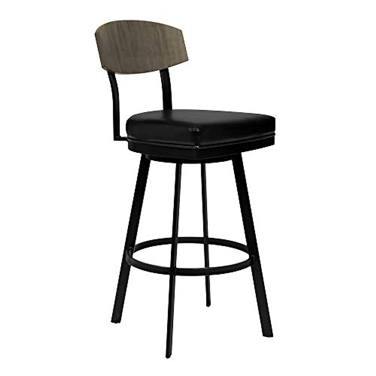 Armen Living Frisco Bar Stool, Height, Black