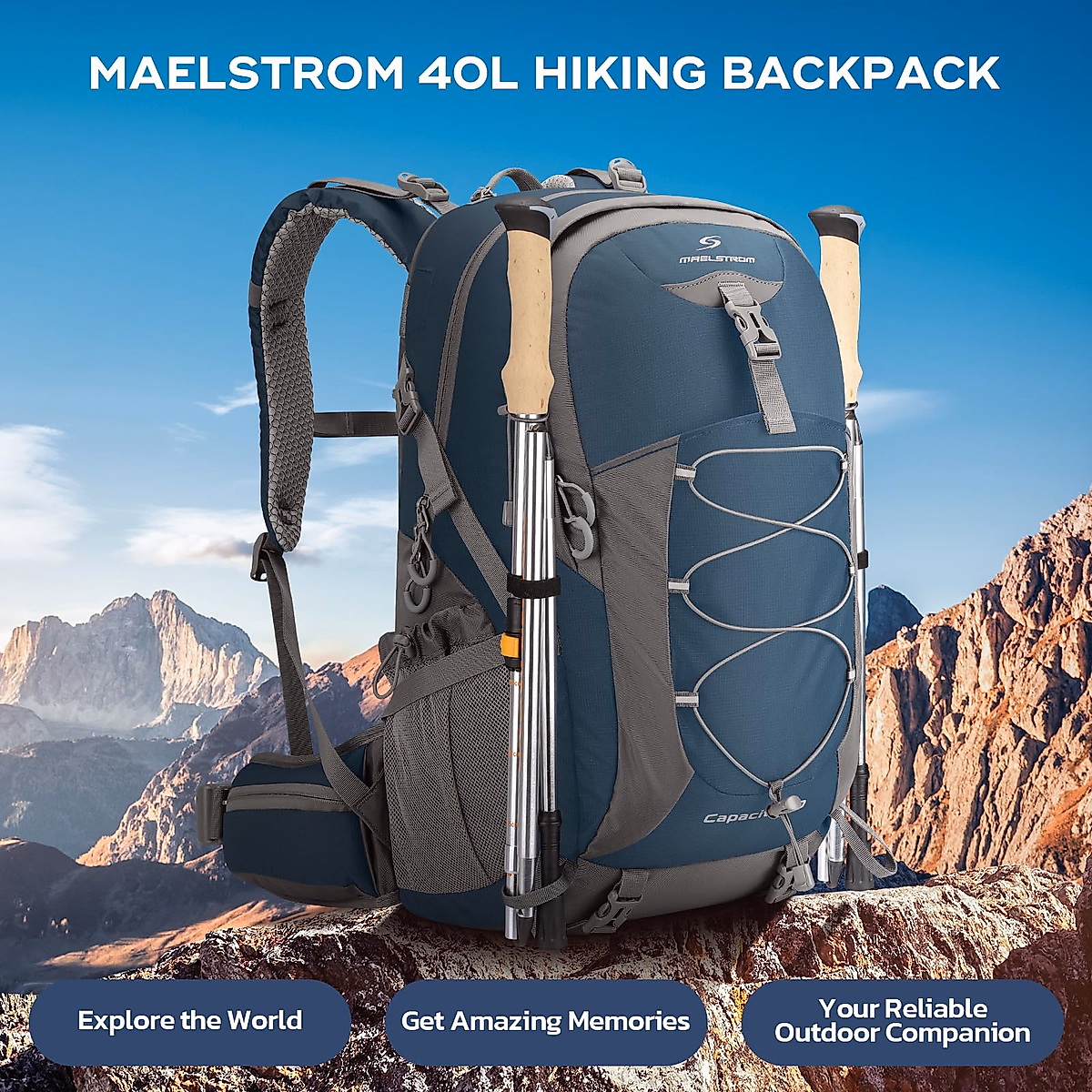 Maelstrom Daypack Backpacks, 40L Blue