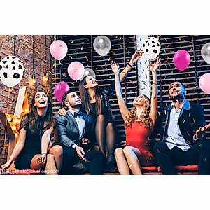 Rose Red Cow Party Decoration Balloon for Western Cowgirl Party,12inch White Cows Balloons Rose Red,Pink,Metallic Silver,Cowgirl Latex Balloons for Bachelorette Bridal Shower Baby Shower Wedding