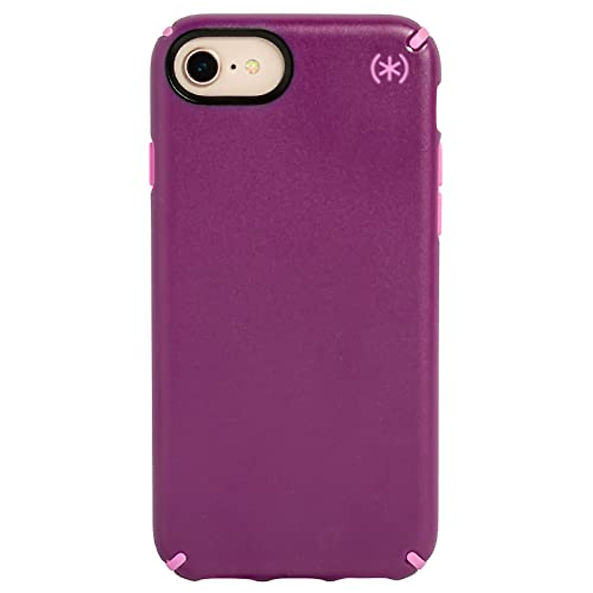 Speck Products Protective Skin Cover for iPhone SE 2020 Case/iPhone 7 Case (Also Fits iPhone 6 and iPhone 6S) - (Mangosteen Purple/Hibiscus Pink)