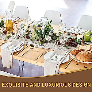 30-Piece Gold Silverware Set, Flatware Set for 6, Food-Grade Stainless Steel Cutlery Set, Includes Spoons Forks Knives, Kitchen Cutlery for Home Office Restaurant Hotel