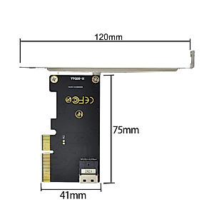 Cablecc PCI-E 4X to U.2 U2 Kit SFF-8639 to SFF-8654 Slimline SAS NVME PCIe SSD Adapter for Mainboard