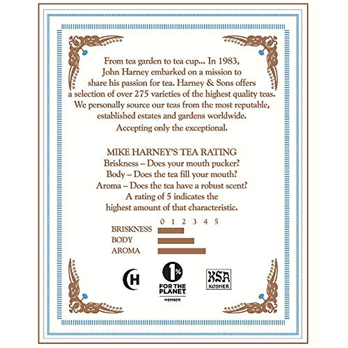 Harney & Sons Earl Grey Supreme, Black Tea, 20 Sachets