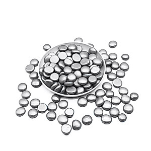 Koltose by Mash Silver Flat Marbles for Vases, 5 LB Decorative Beads Vase Fillers, Crafts, Table Scatter, Wedding and Party Centerpieces, Home Décor, Gemstones, Mosaics, Floral Displays Arrangements