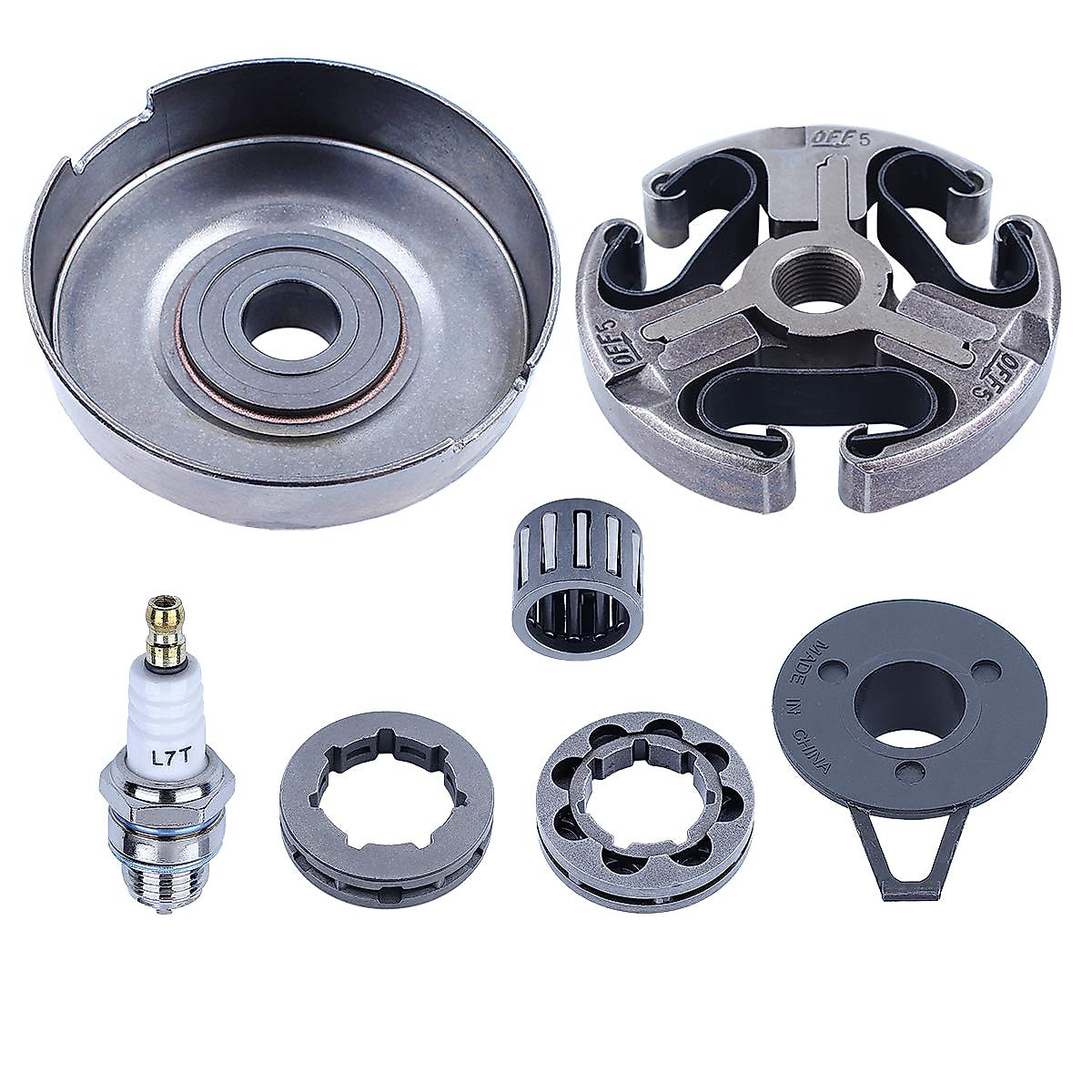 Adefol 362 Chainsaw Clutch and Sprocket Rim Clutch Drum Kit for Husqvarna 362 365 371 372 XP Replacement Parts with Worm Gear, Clutch Bearing Replacement Parts for 503 93 24-71