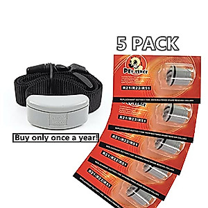 STRENG-CELL PET-Fence Dog Collar Batteries, Compatible with Invisible Fence Batteries, R21 R22 R51 Dog Collar Fence Battery, Latest Production Date(5 Pack)