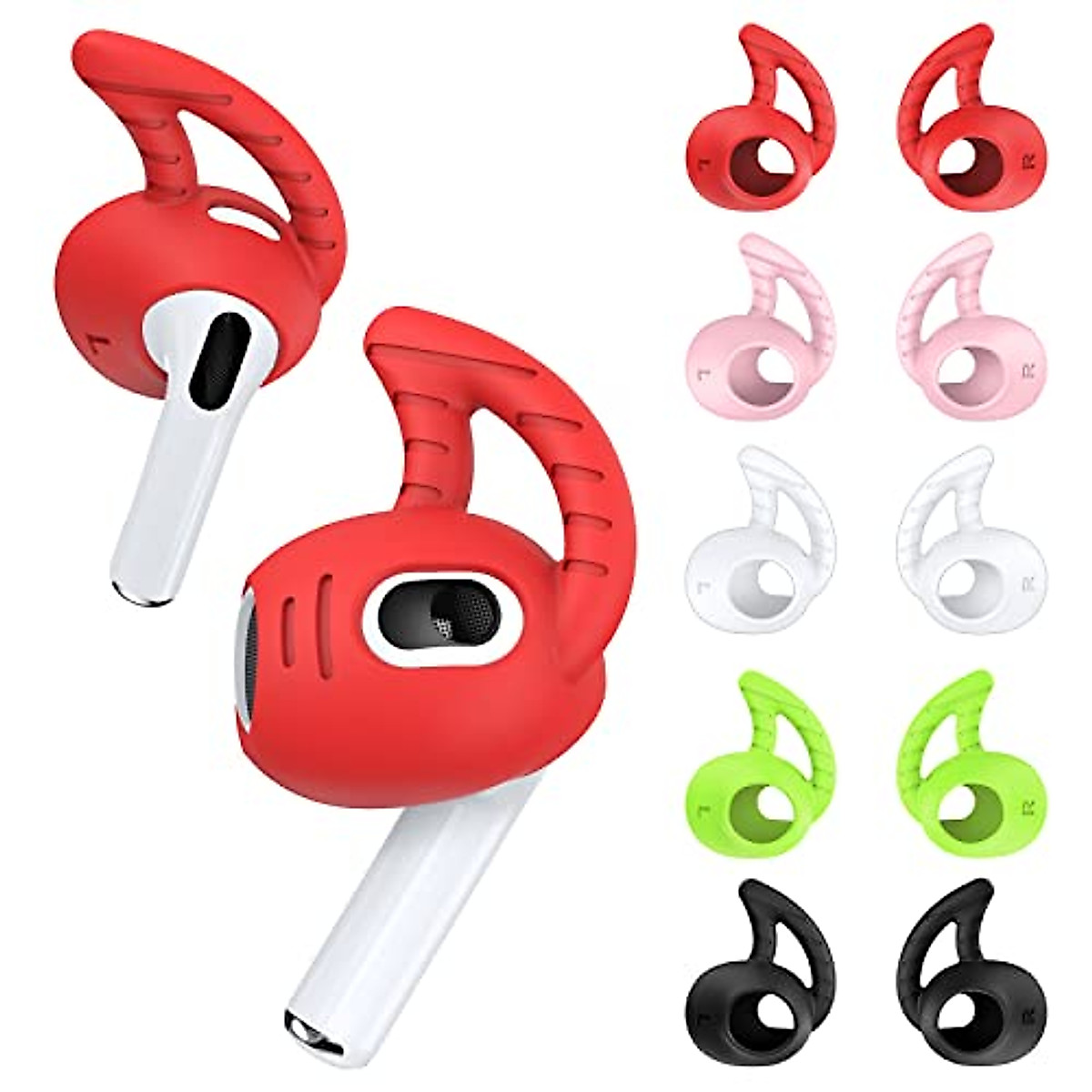 Ear Hooks for AirPod 3, Ear Grip Covers Silicone Accessories for Apple AirPods 3rd Generation Anti-Slip Ear Hook Holders Earbud Tips Earhooks (5 Pack)