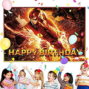 Hero Birthday Party Supplies,Party Supplies Birthday with 5*3ft Background Backdrop Birthday Banner, Party Supplies Birthday Boy Kids for Superhero Theme Party
