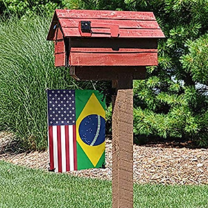 American Brazil Flag Garden Flag Decorative Yard Flags For Celebration,Festival,Home,Outdoor,Garden Decorations 12 X 18 Inch