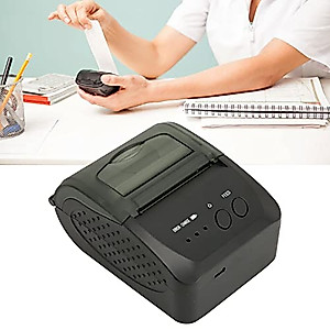 CHICIRIS Mini Thermal Printer, Low Noise, Auto Sleep Mode, Portable Receipt Printer, Energy Saving for Office (US Plug)