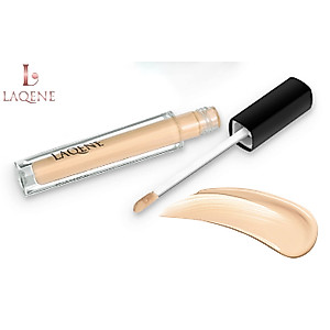 LAQENE Luxury Line: Concealer For Flawless Silky Smooth Full Coverage - Hydrating, Ultra Light, Long Wearing Lasting, For Dark Circles Blemishes - Natural Ivory - Blendable to Skin Tone