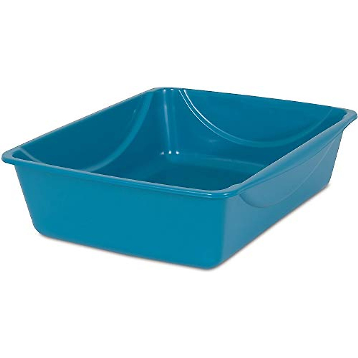 Petmate Open Cat Litter Box, Blue Mesa/Mouse Grey,M (Pack of 1)