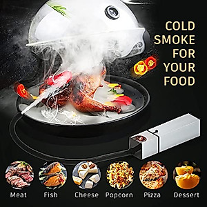Smoking Gun Cocktail Smoker Food Smoker for Sous Vide Meat Veggies Drinks Cheese, 6 Flavors Wood Chips Included