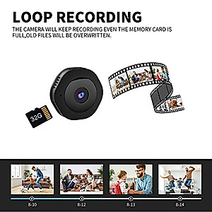 Mini Spy Hidden Camera WiFi Nanny Cam with App 1080P HD Small Wireless Portable Home Security Cameras Covert with Night Vision Motion Detection Built in Battery 32Gb SD Card for Home Indoor Outdoor